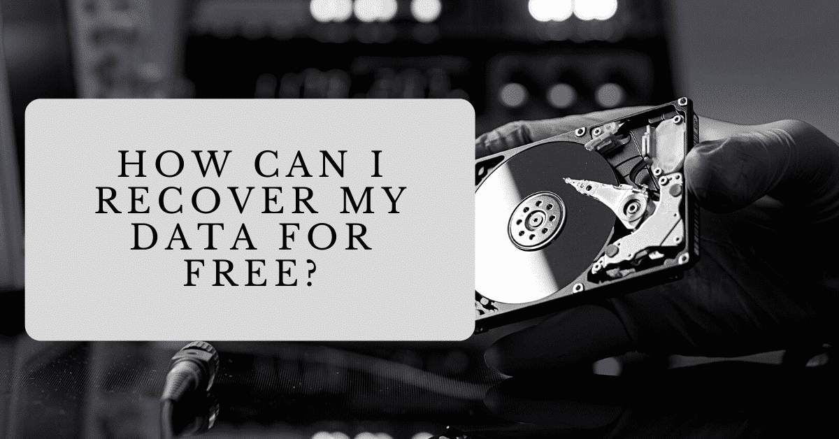 How To Recover Data For Free? 5 Data Recovery Software Free | Data ...